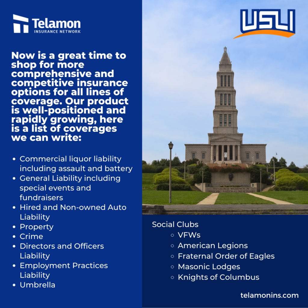 USLI - Nonprofit Fraternal and Social Clubs Offering - Telamon ...