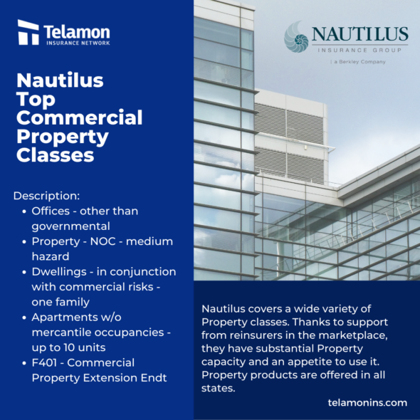 Nautilus - Top Commercial Property Classes - Telamon Insurance Network
