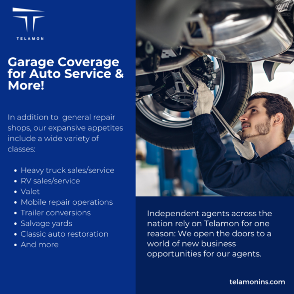 Garage Coverage For Auto Service and More! - Telamon Insurance Network